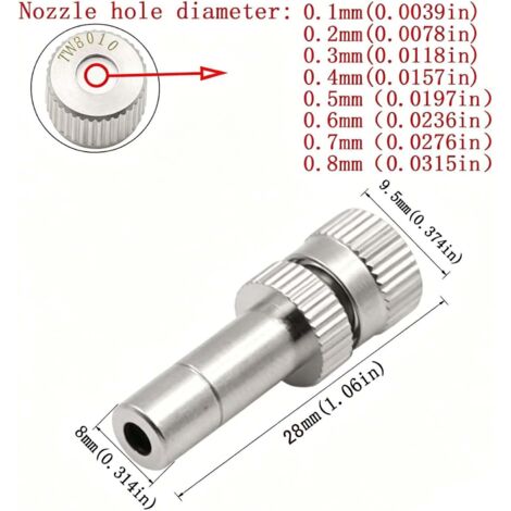 Pulverisateur de brouillard de jardin en laiton kit de 30 buses 20mm ...