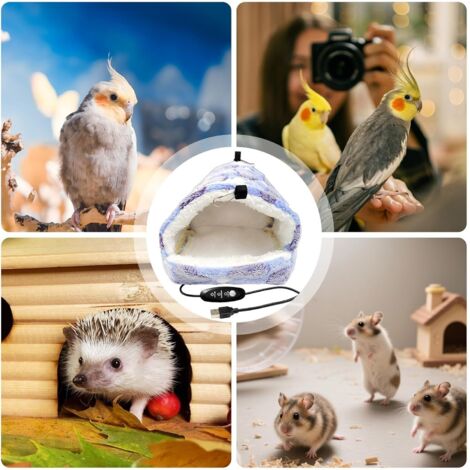 Nid pour Cage - Chauffage USB Doux en Peluche Cabane de Roupillon - Maison