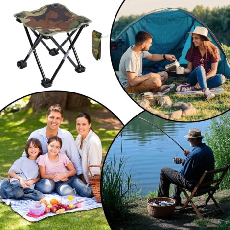 Petit Tabouret Pliant - Chaise Escamotable pour Pêche - Siège Repliable