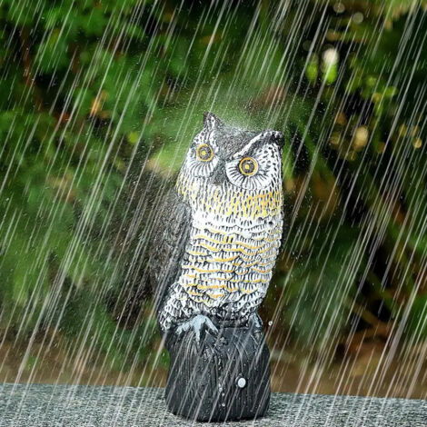 Répulsif anti-oiseaux hibou rotatif pour toiture et grand balcon ...