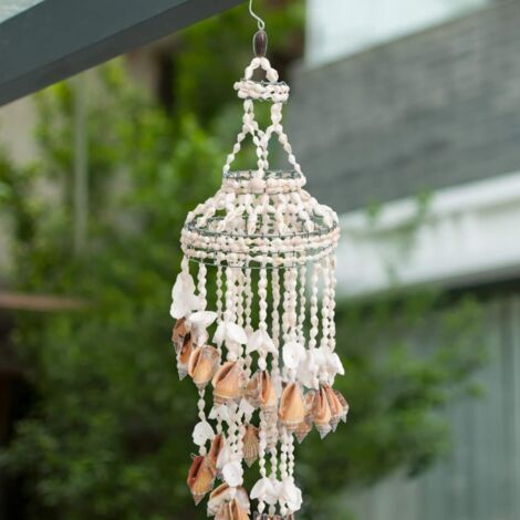 Carillon extérieur coquillages cloche suspendue déco zen balcon ...