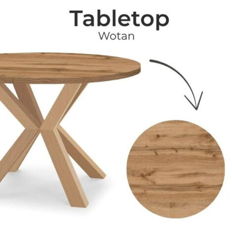 Table extensible pour petit espace salle à manger ronde bois wotan ...