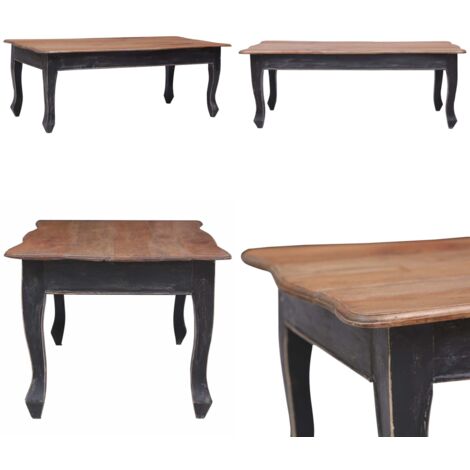 Mesa de centro de madera maciza de caoba negra 120x60x45 cm - Madera de ...