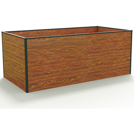 GFP Raised Garden Bed Aluminium Christina - 195x99x77 cm dimensionally ...