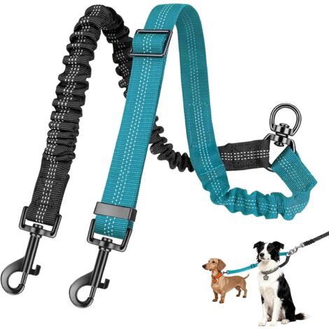 1 Laisse Double pour 2 Chiens, Nylon Résistant, Rotation 360°, Anti ...