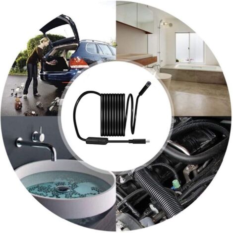 7mm Caméra endoscope HD étanche avec IP67, endoscop portable avec et ...