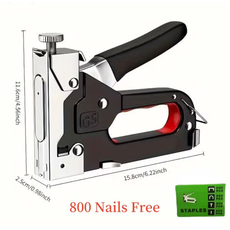4-in-1 Handtacker mit 800 Klammern und Klammerentferner – Tacker für ...