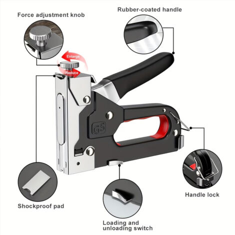 4-in-1 Handtacker mit 800 Klammern und Klammerentferner – Tacker für ...