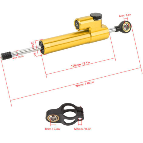 Stabilisateur de moto universel dore pour conduite sportive et circuit ...