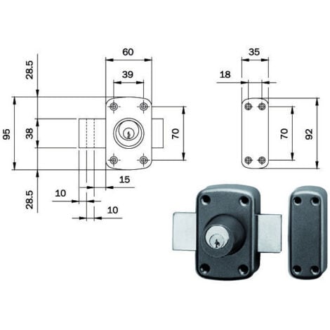 Serratura Ferroglietto 2 Mandate 470500 Iseo