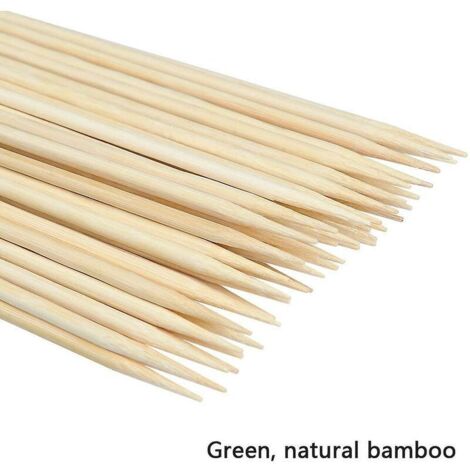 100 brochetas de madera, brochetas de bambú de 30 cm, brochetas para ...