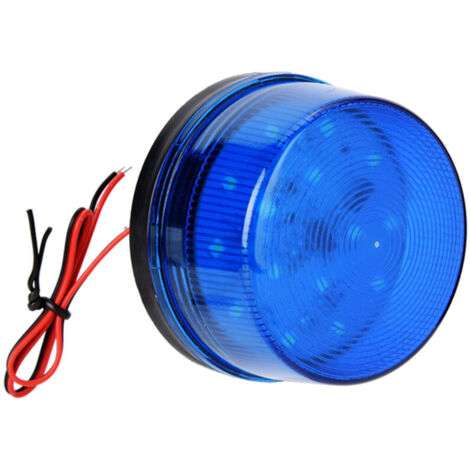 Segnale di allarme blu a 12 V, luce stroboscopica a LED blu ...