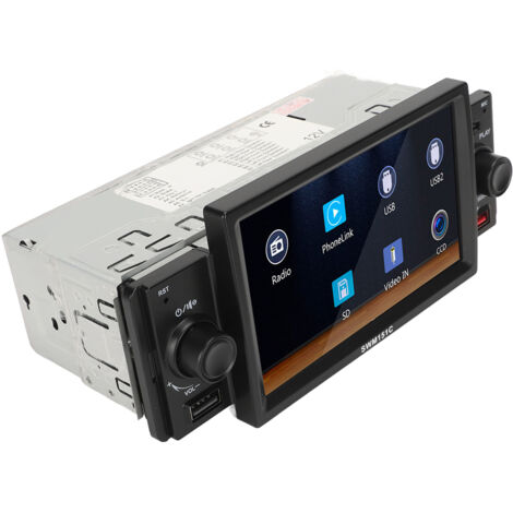 Autoradio 1 DIN Écran Tactile 5 Pouces avec Caméra de Recul Bluetooth 5 ...
