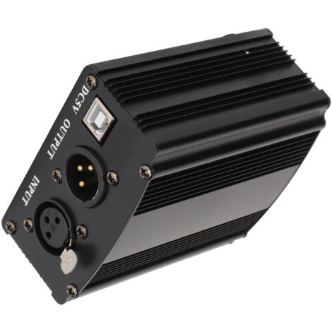 Alimentation Fantôme 48V pour Micro Condensateur avec Câble XLR et USB ...