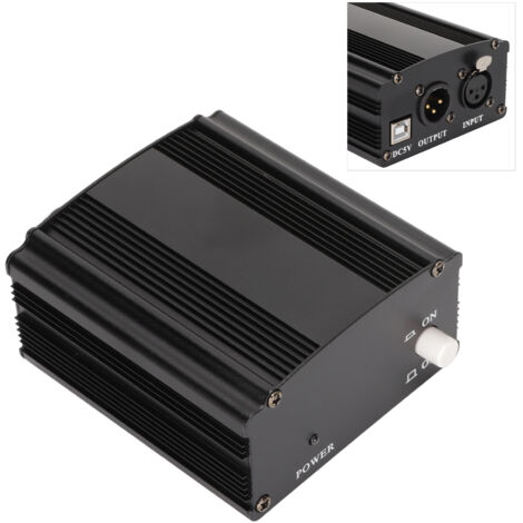 Alimentation Fantôme 48V pour Micro Condensateur avec Câble XLR et USB ...