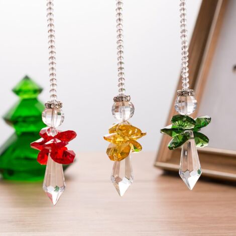 pieces Crystal Rainbow Sun Catcher Hanging Guardian Angel Glass Pendant ...