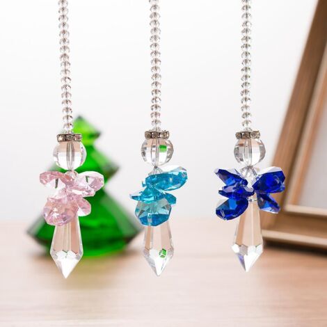 pieces Crystal Rainbow Sun Catcher Hanging Guardian Angel Glass Pendant ...