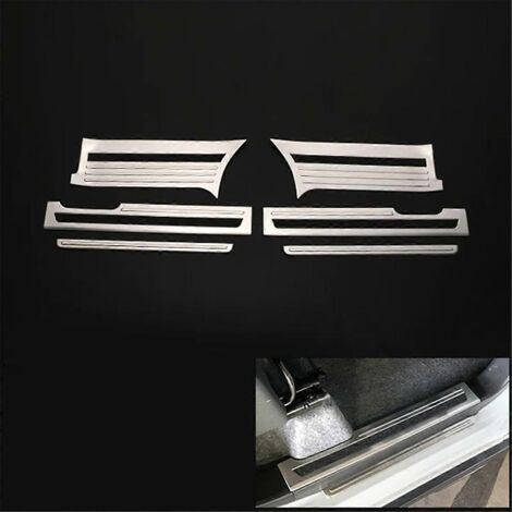 Protection de seuil de porte voiture pedale bienvenue argent universel ...