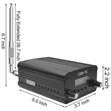 Émetteur FM CZE-7C 7W mini station radio pour drive-in et églises ...
