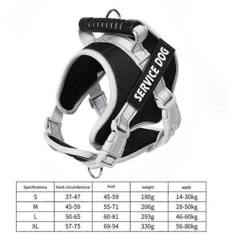 Harnais anti-traction grand chien avec laisse réfléchissante XL Bleu ...