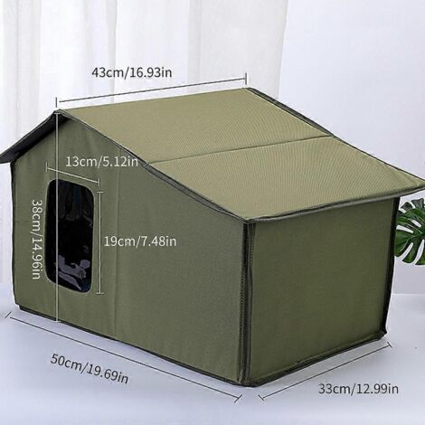 Niche imperméable pour chat et chien cabane extérieur bois taille L ...