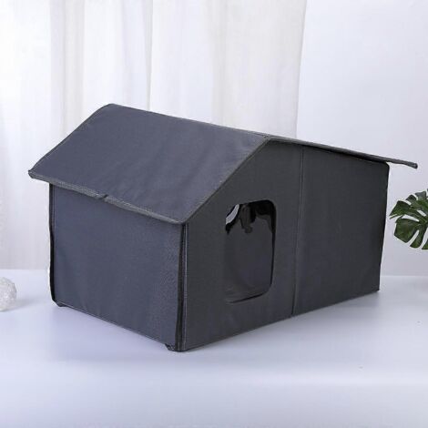 Niche imperméable pour chat et chien cabane extérieur bois taille L ...