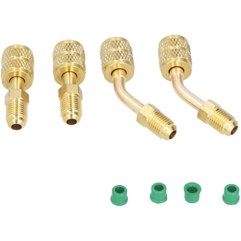 4Pcs 1/4SAE to 5/16SAE Conversion Head Refrigerant Charging Adapter for ...