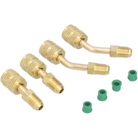 4Pcs 1/4SAE to 5/16SAE Conversion Head Refrigerant Charging Adapter for ...