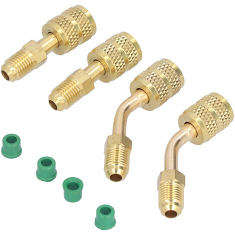 4Pcs 1/4SAE to 5/16SAE Conversion Head Refrigerant Charging Adapter for ...