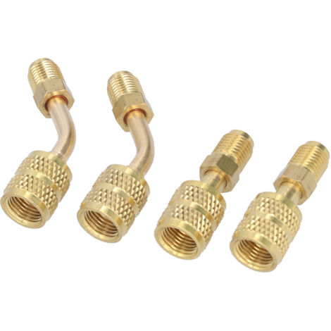 4Pcs 1/4SAE to 5/16SAE Conversion Head Refrigerant Charging Adapter for ...