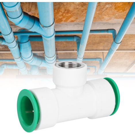PPR Plastic 32mm Push‑In Type Water Pipe Tee Connector Plumbing ...