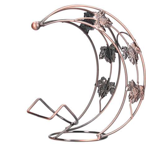 Metal Wire Wine Rack Wrought Iron Freestanding Single Bottle Wine ...