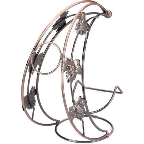 Metal Wire Wine Rack Wrought Iron Freestanding Single Bottle Wine ...