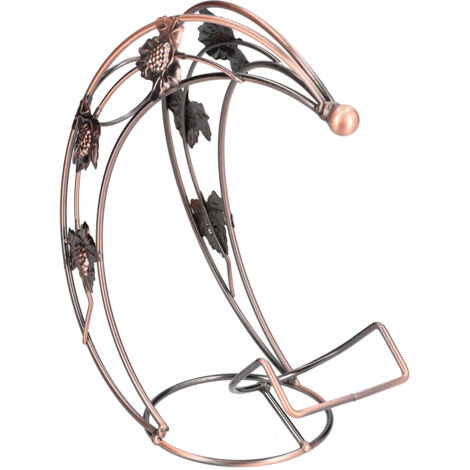 Metal Wire Wine Rack Wrought Iron Freestanding Single Bottle Wine ...