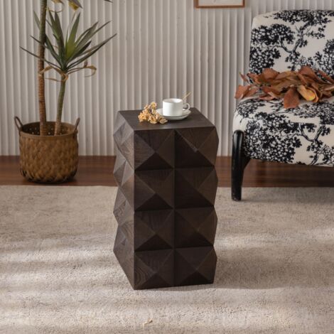 60CM Height Three-dimensional Embossed Pattern Design Retro Side Table ...