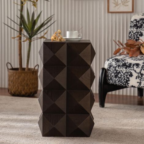 60CM Height Three-dimensional Embossed Pattern Design Retro Side Table ...