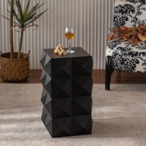 60CM Height Three-dimensional Embossed Pattern Design Retro Side Table ...