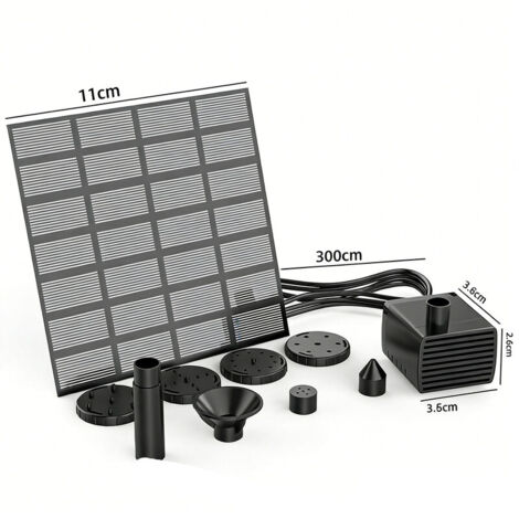 Floating Solar Pump 1.4W for Garden – 6-Jet Fountain – Height 30–60cm ...