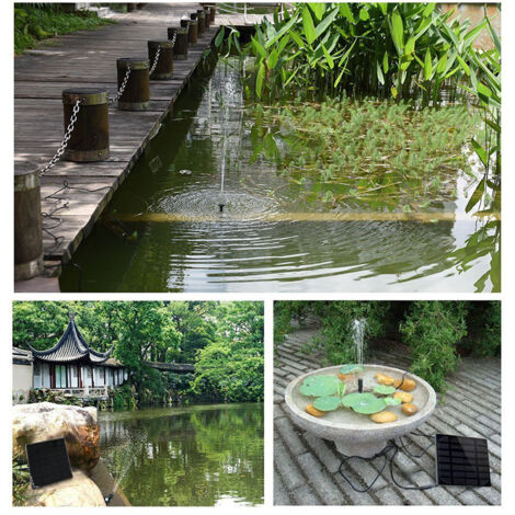 Floating Solar Pump 1.4W for Garden – 6-Jet Fountain – Height 30–60cm ...