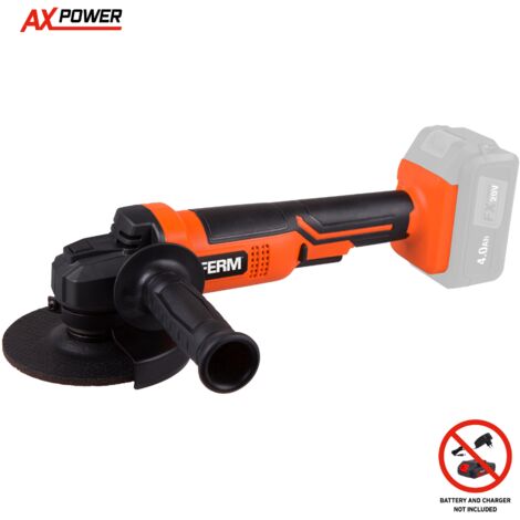 FERM AX-Power AGM1131 Akku-Winkelschleifer - 125mm 20V - Ohne Akku und ...