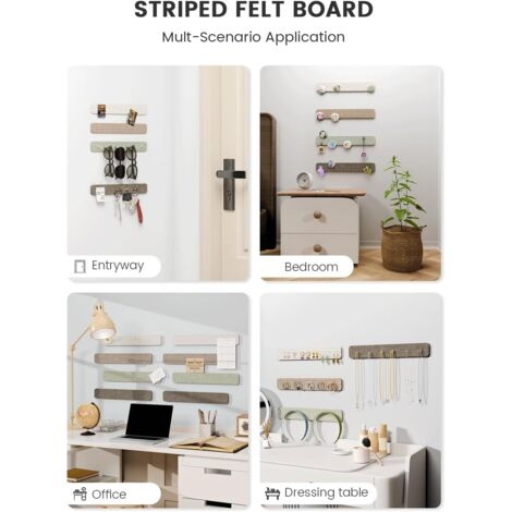 Felt Wall Notice Board 33 × 5 cm – Self-Adhesive Bulletin Board Strip ...