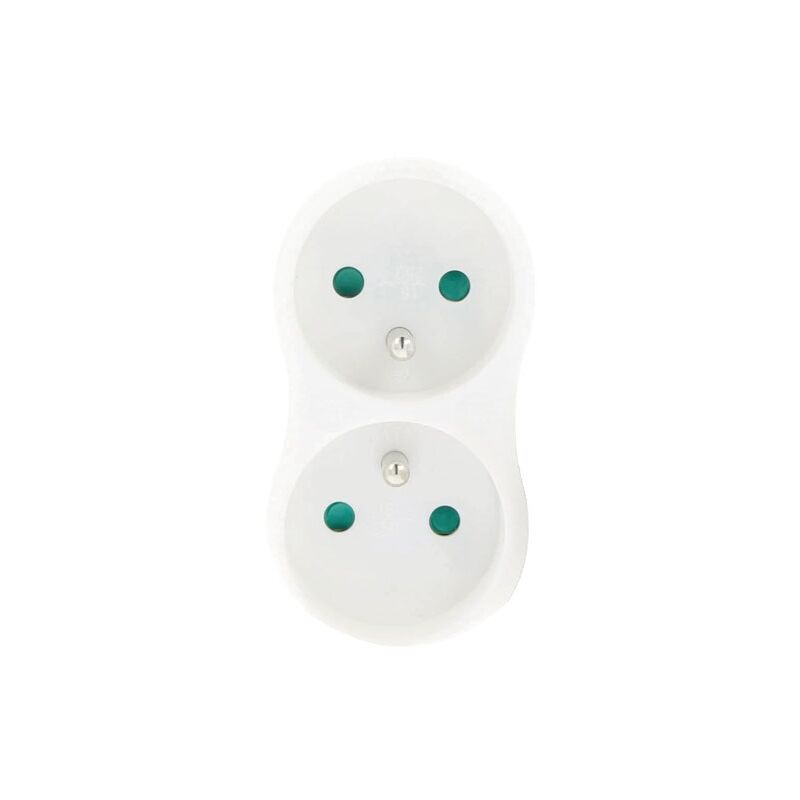 PROFILE - Multiprise 2 x 16 A blanc lot de 2