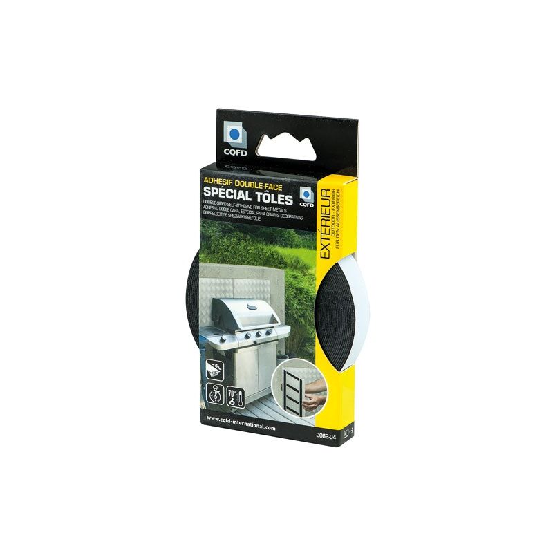 CQFD - Mousse adhésive double face intérieur/extérieur 19 mm x 6
