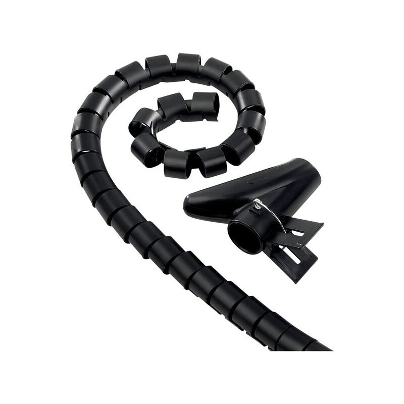 Electraline Gaine cache câble flexible noir 1,80 m