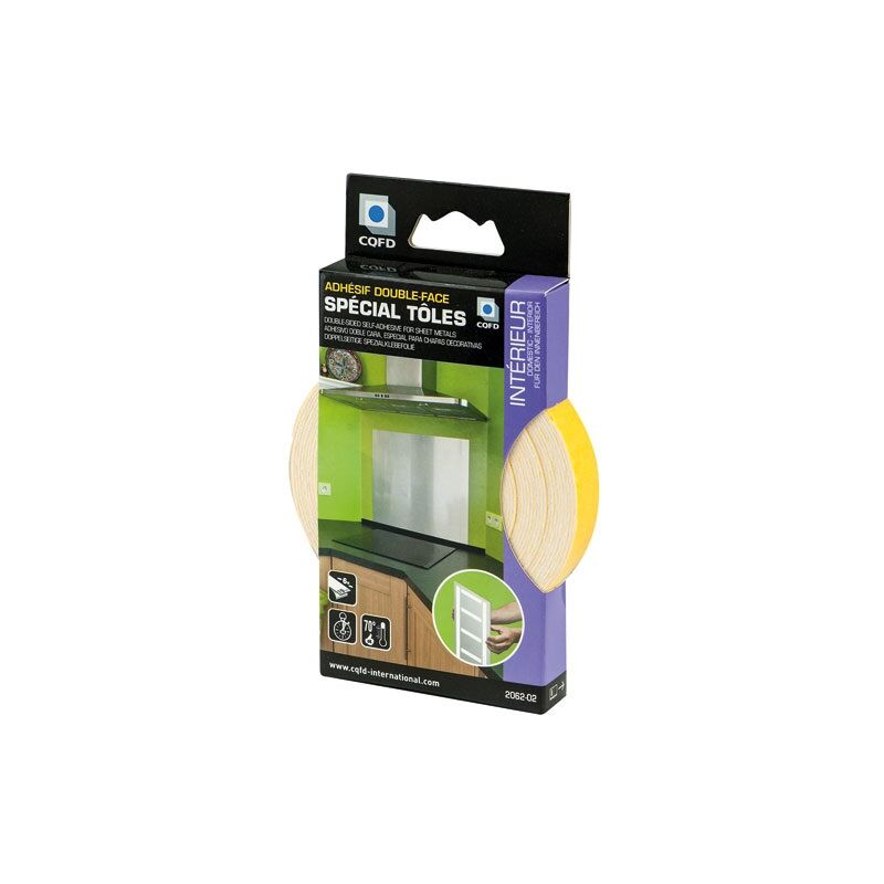 CQFD - Mousse adhesive double face interieur 19 mm x 6 m
