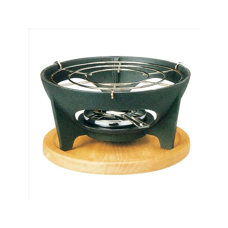 INVICTA - RECHAUD FONDUE FONTE SOCLE BOIS