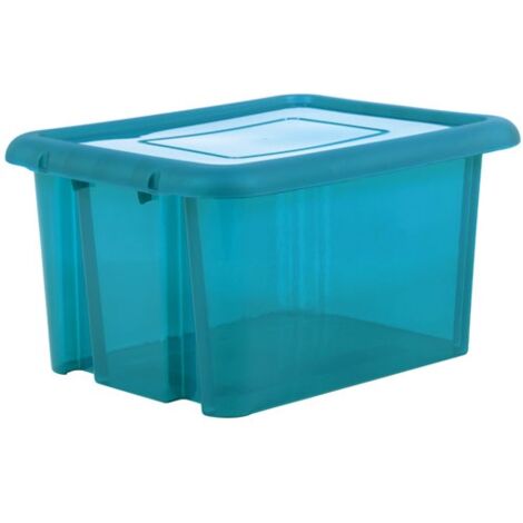 EDA - Boite de rangement Funny box 55l bleu canard acidulé
