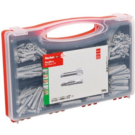 FISCHER - Coffret d'assortiment de 290 chevilles nylon