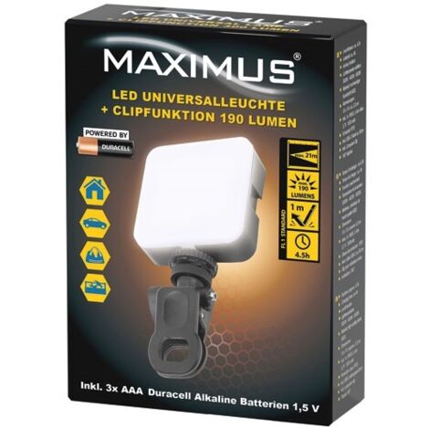 MAXIMUS - Lampe universelle LED 300 lm fonction clip