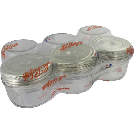 Lot de 6 bocaux à terrine 200g – Verre épais et résistant – Diamètre 82 ...